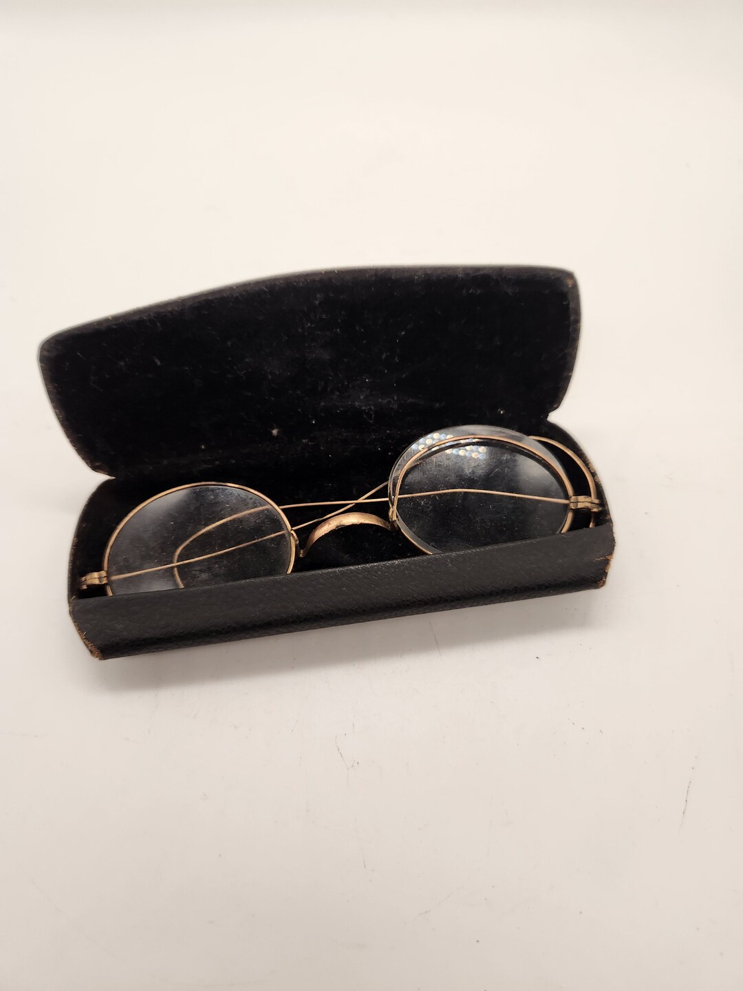 Late 1800s Wireframe Reading Spectacles, Gold Plated Small Antique ...