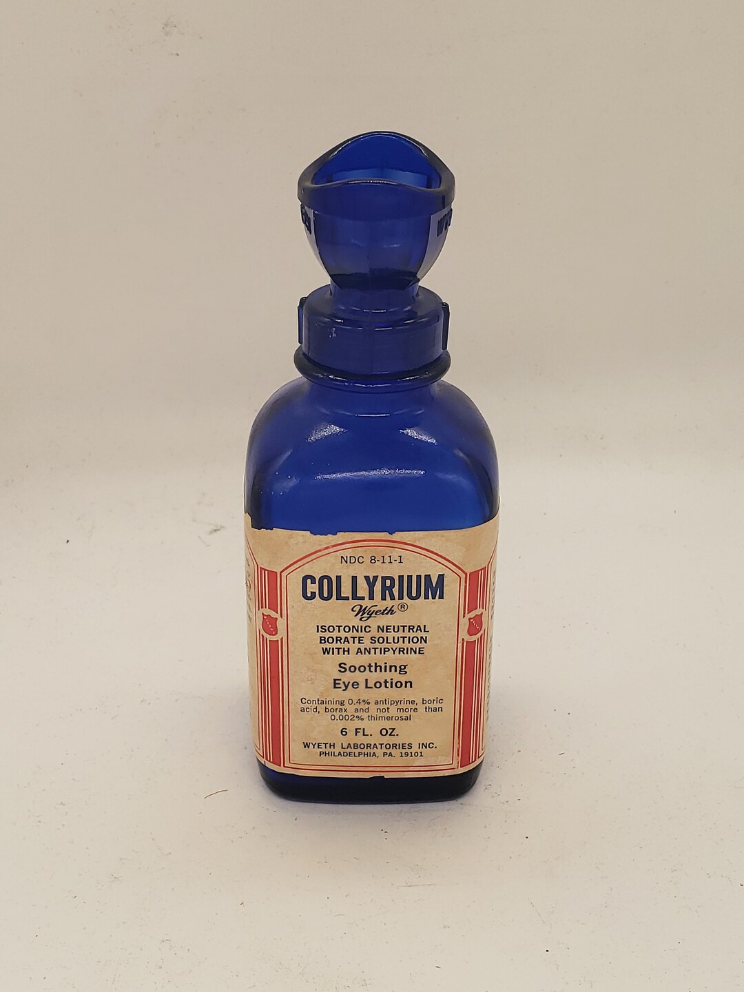 Antique Wyeth Collyrium Bottle, Soothing Eye Lotion, Cobalt Blue Bottle ...