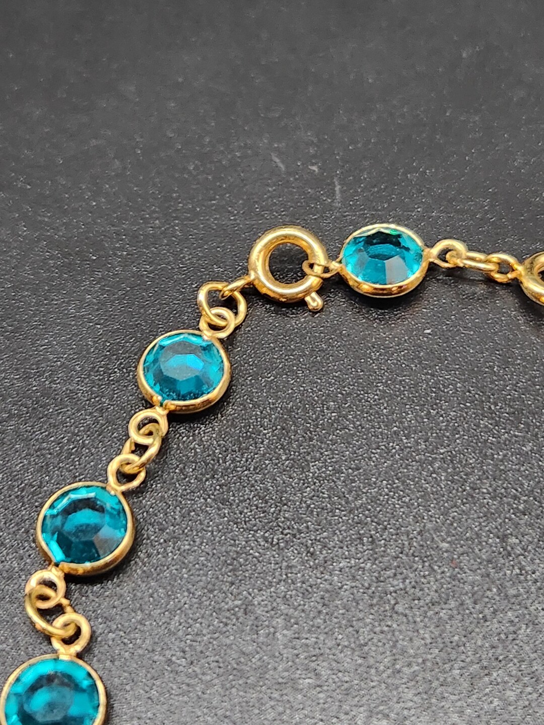 Swarovski Crystal Open Back Bezel Blue Crystal Vintage Bracelet in ...