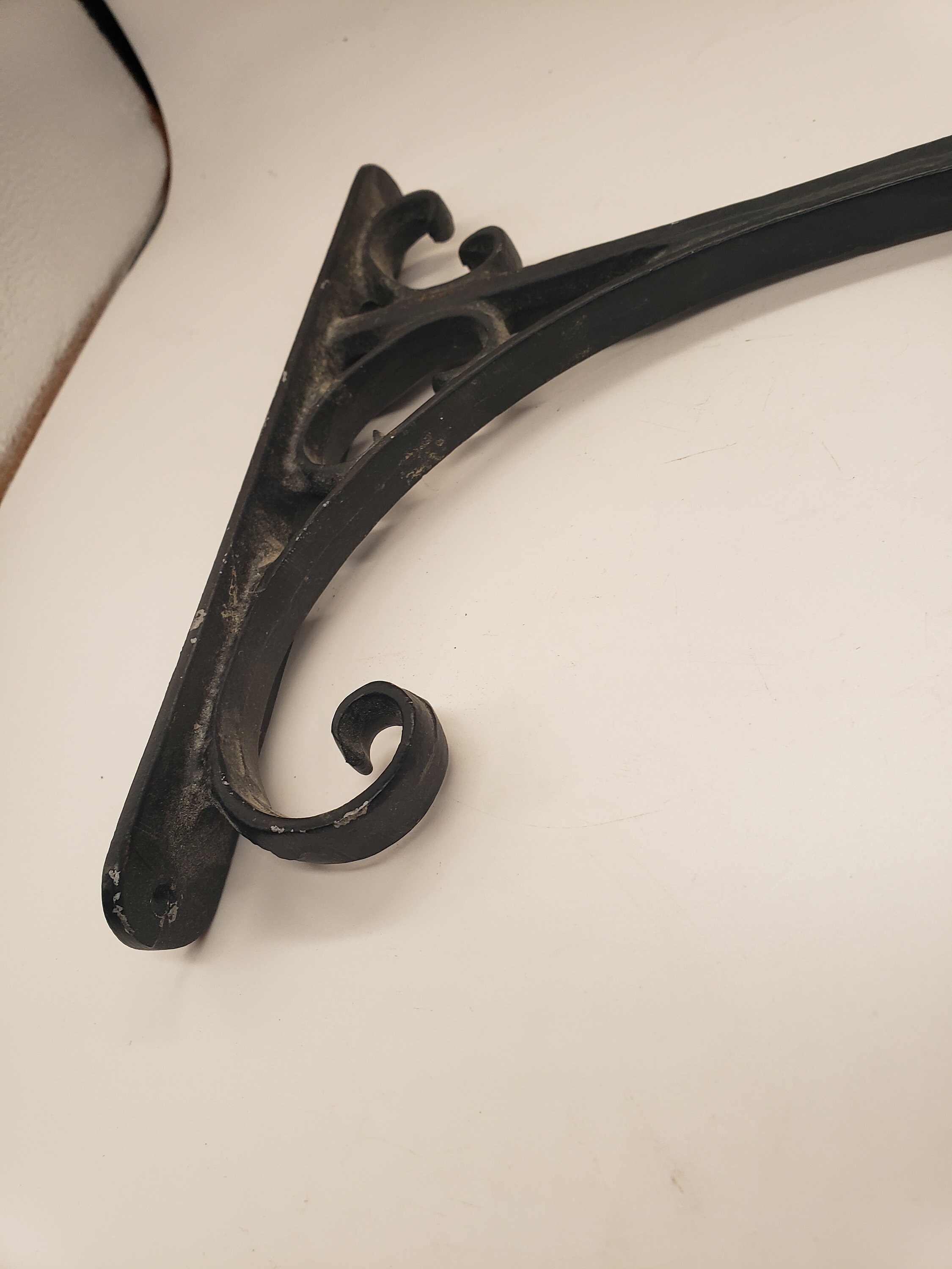 Antique Wrought Iron Sign Holder, Art Nouveau Sign Holder, 8 Wall Base ...