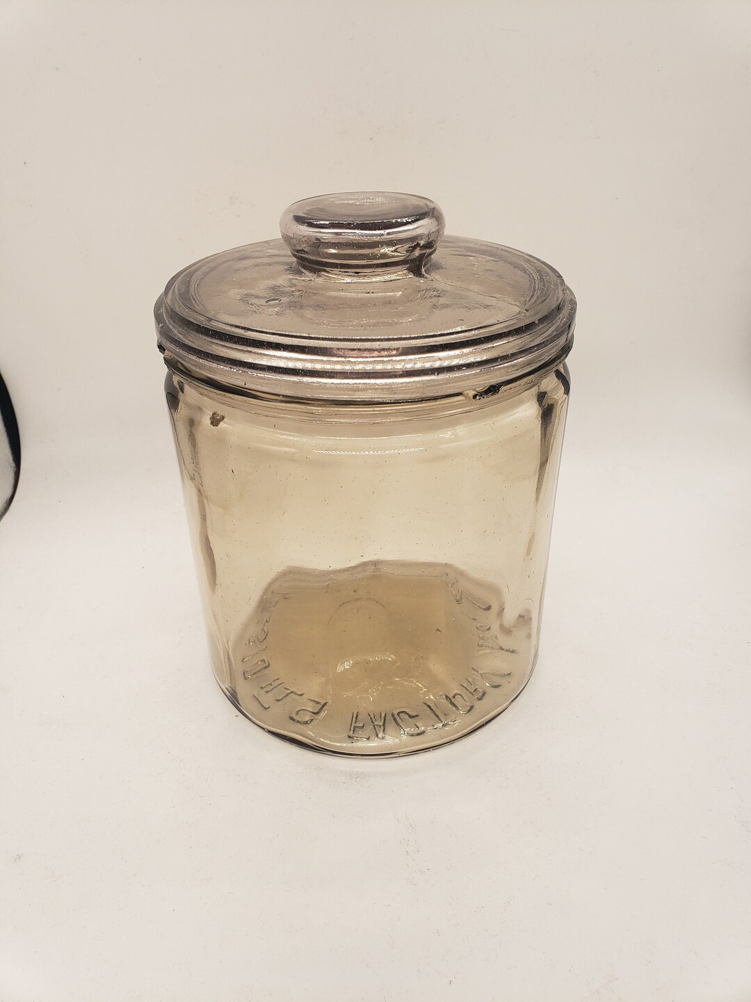 Early 1900s Candy Jar, Early 1900s Glass Humidor, Hand Blown Glass ...
