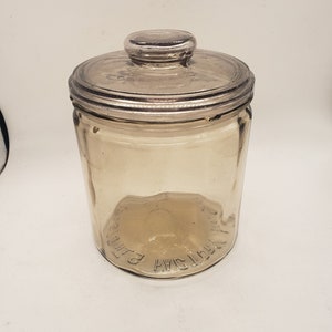 Early 1900s Candy Jar, Early 1900s Glass Humidor, Hand Blown Glass ...