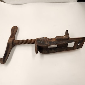 Cast Iron Antique Woodworking Bar Clamp, Wood Bar Clamp, Cast Iron Bar ...