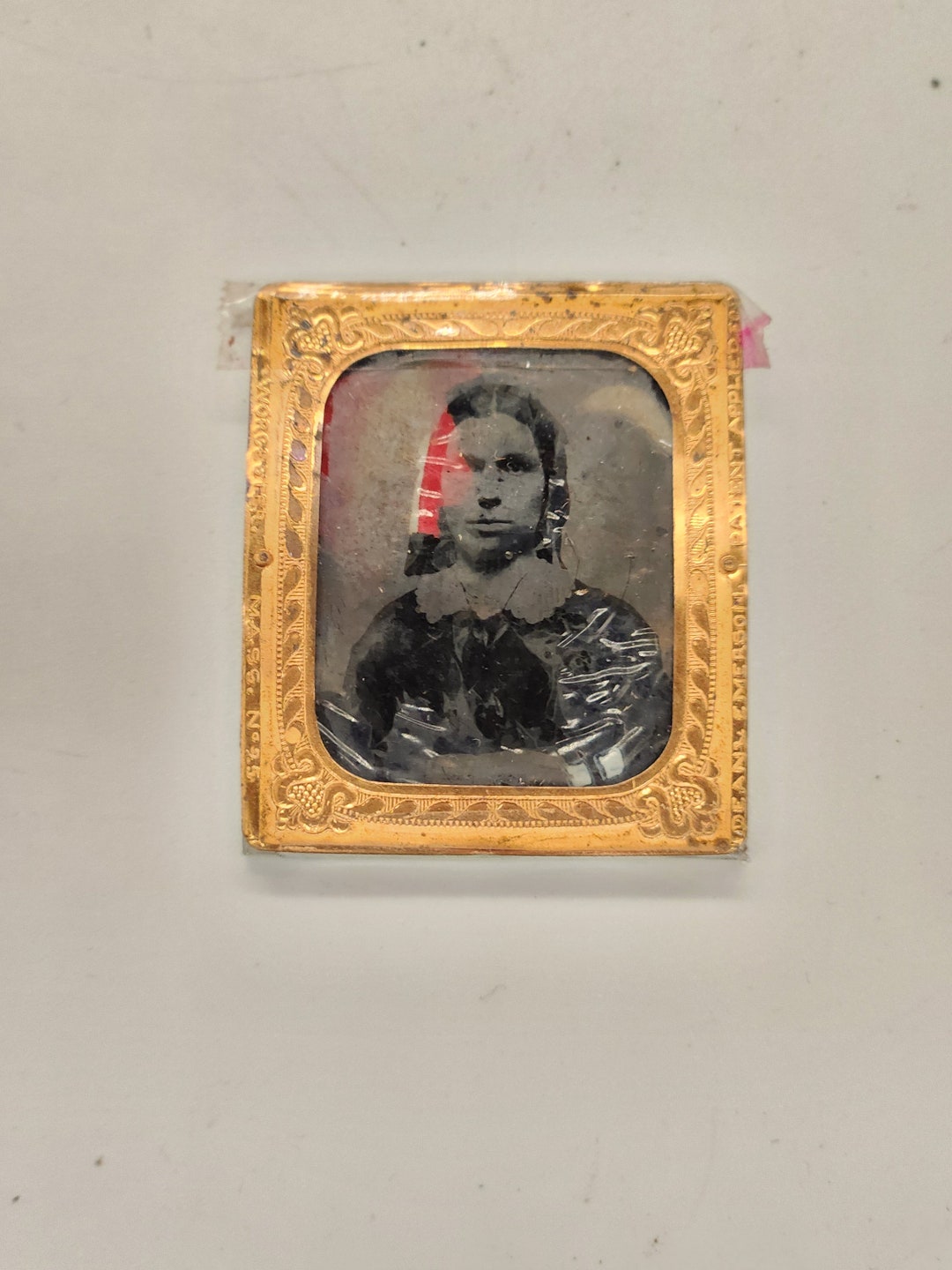 Civil War Era Ambrotype in Gold Frame, Stamped Dean Emerson Patent ...