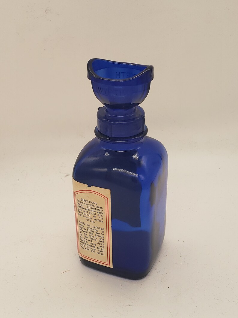Antique Wyeth Collyrium Bottle, Soothing Eye Lotion, Cobalt Blue Bottle ...
