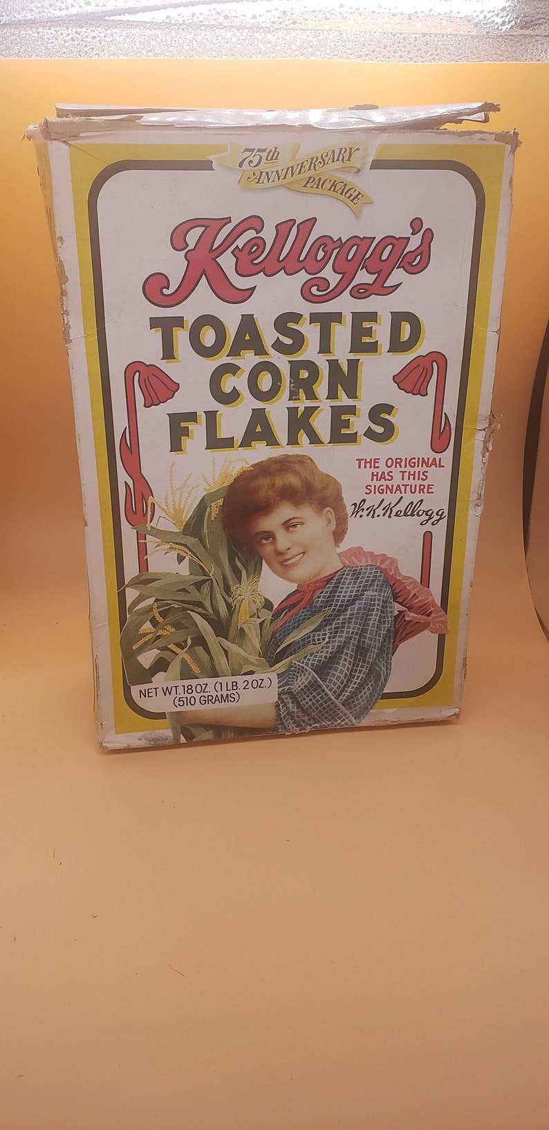 Kellogg's Toasted Corn Flakes Cereal Box 75th Anniversary Package ...