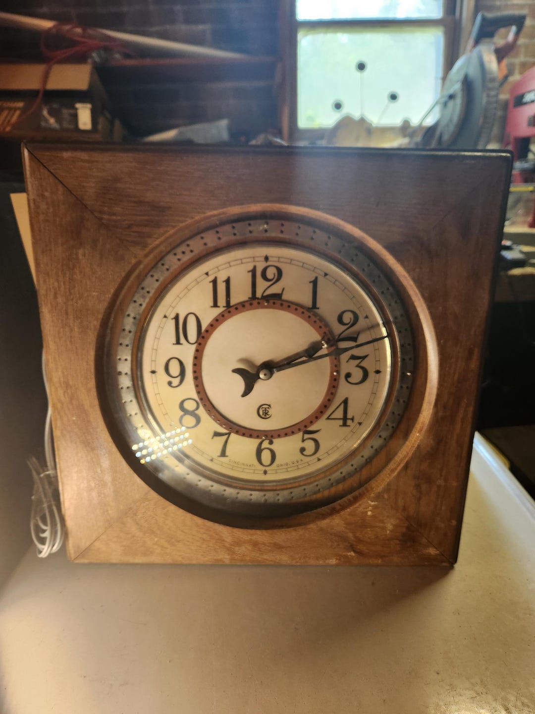 Antique Cincinnati Time Recorder Co Factory Office School Master Wall ...