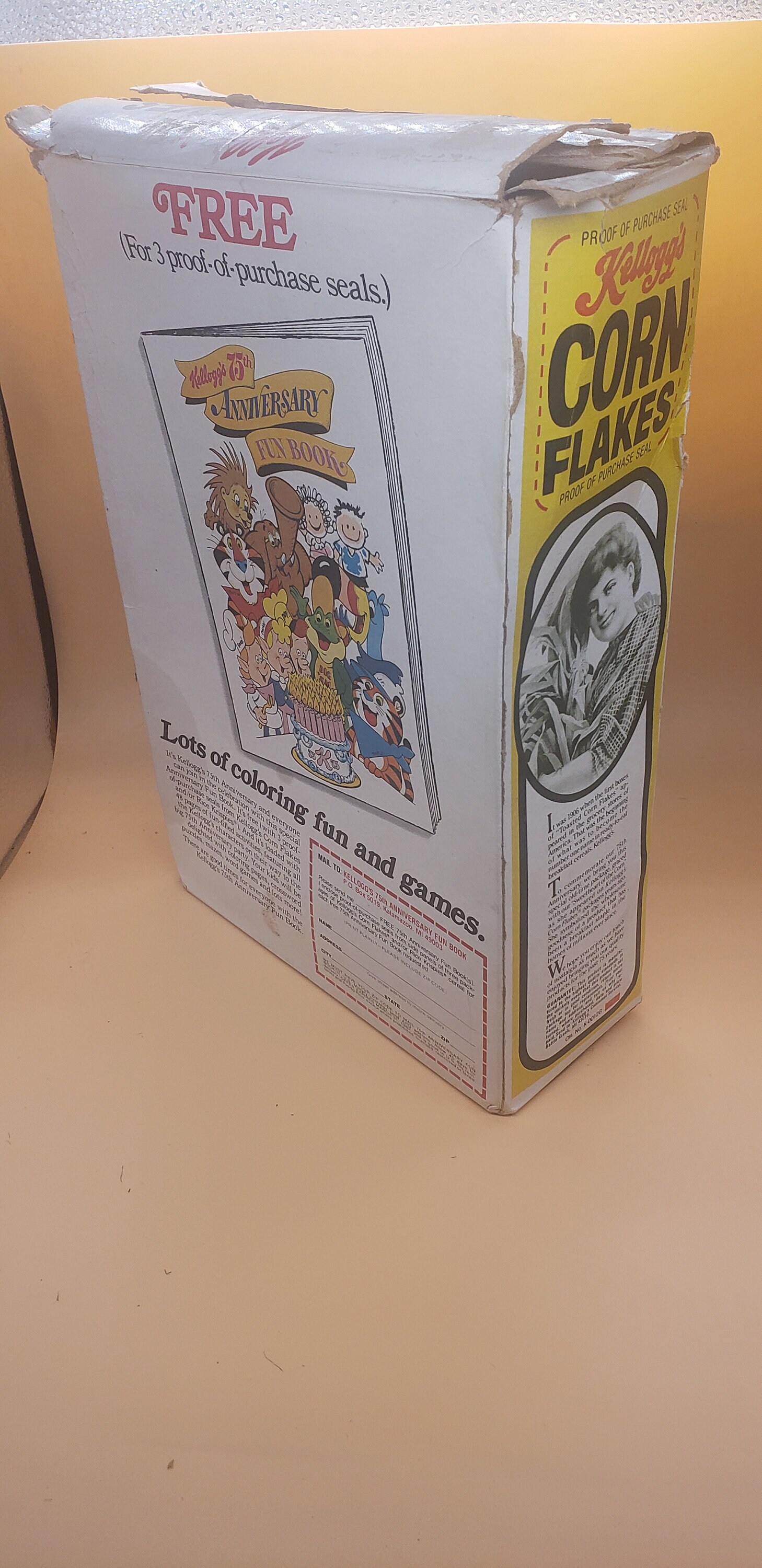 Kellogg's Toasted Corn Flakes Cereal Box 75th Anniversary Package ...