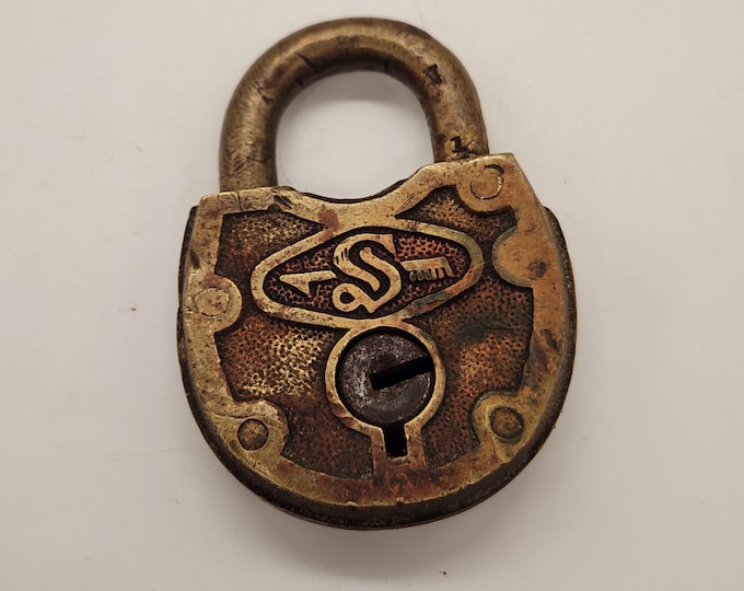 Vintage Brass Slaymaker Brand Padlock, Locked Padlock With No Key ...