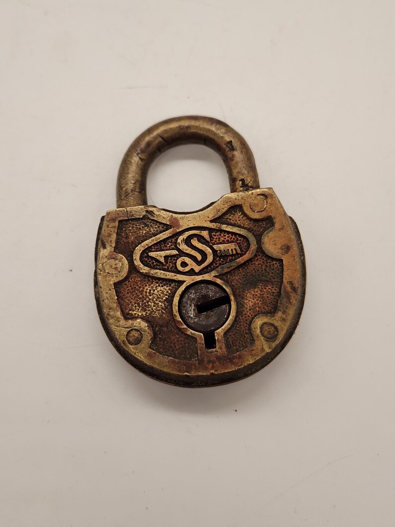 Vintage Brass Slaymaker Brand Padlock, Locked Padlock With No Key ...