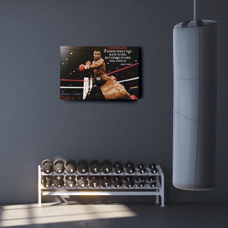 Mike Tyson Quote Poster – Motivational Boxing Canvas Wall Art ...
