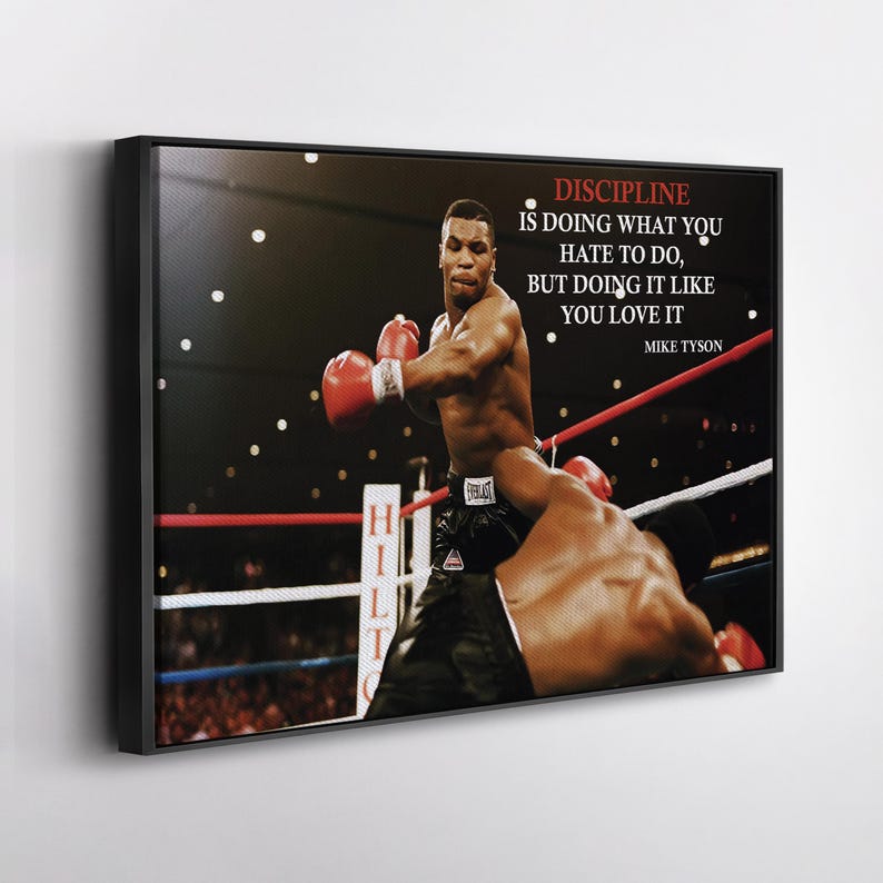 Mike Tyson Quote Poster – Motivational Boxing Canvas Wall Art ...