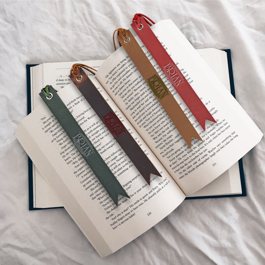 Personalized Geniune Leather Hand Made Bookmark Custom Bookmark Gift ...