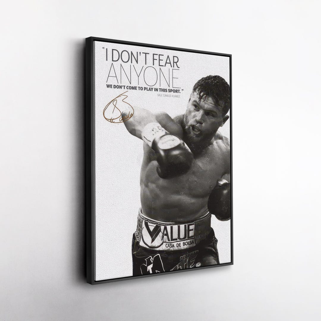 Canelo Álvarez Quote Poster – Motivational Boxing Canvas Wall Art ...