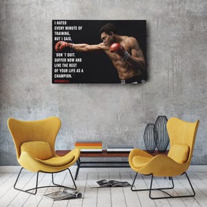 Muhammad Ali Quote Poster – Inspirational Boxing Canvas Wall Art ...