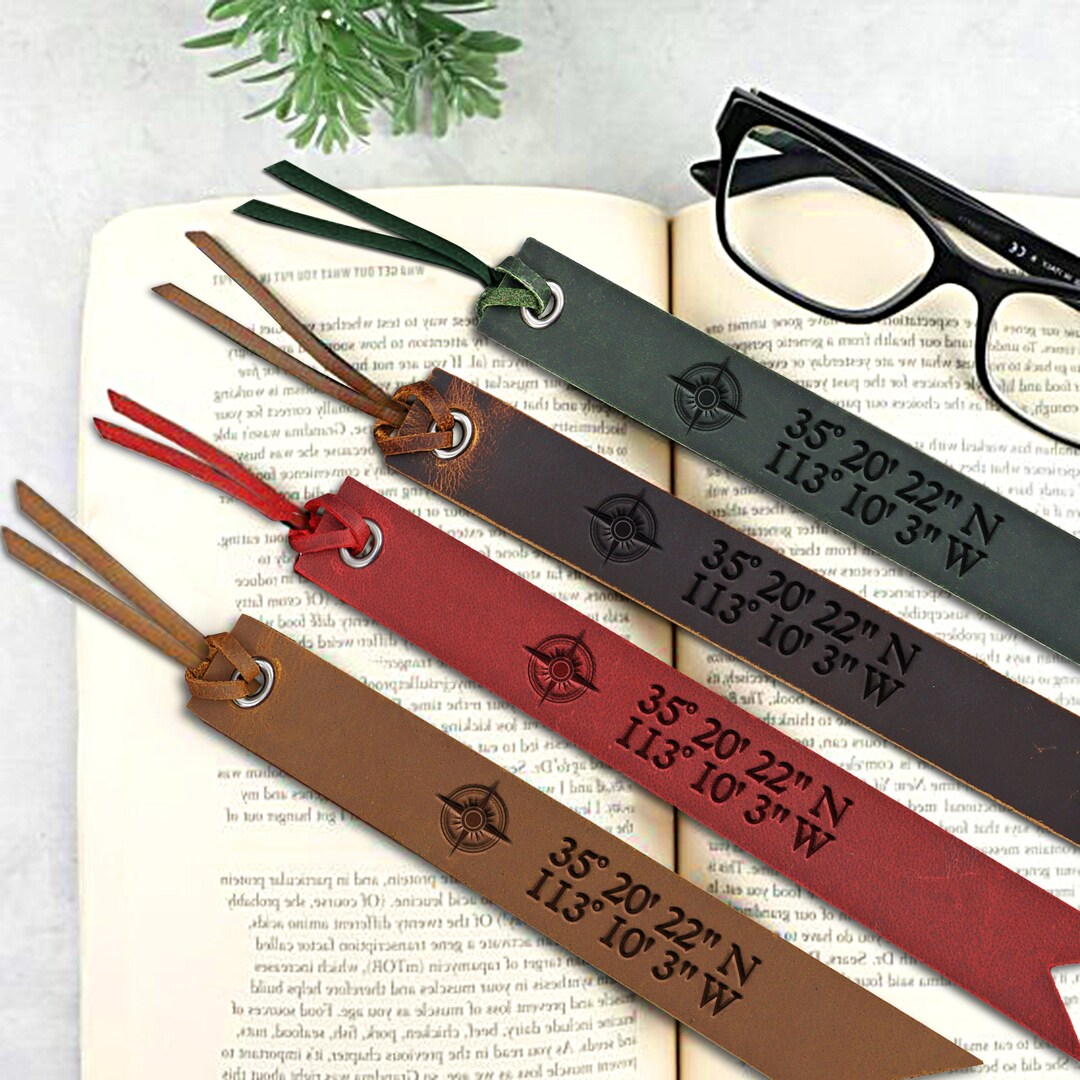 Personalized Geniune Leather Hand Made Bookmark Custom Bookmark Gift ...