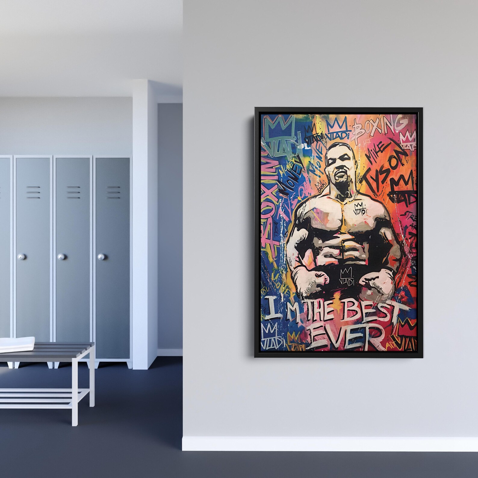 Mike Tyson Graffiti Poster – Iconic Boxing Canvas Wall Art – Bold ...