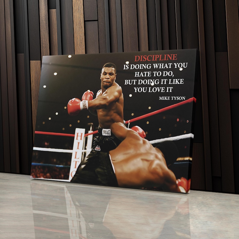 Mike Tyson Quote Poster – Motivational Boxing Canvas Wall Art ...