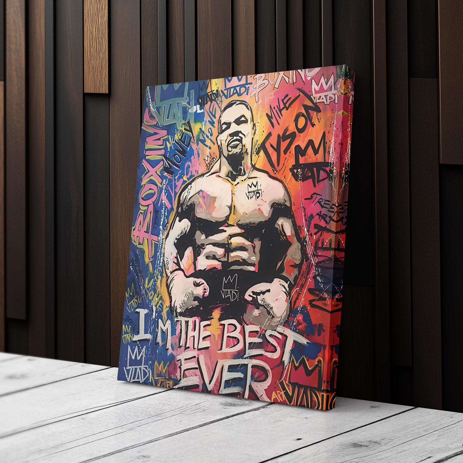 Mike Tyson Graffiti Poster – Iconic Boxing Canvas Wall Art – Bold ...