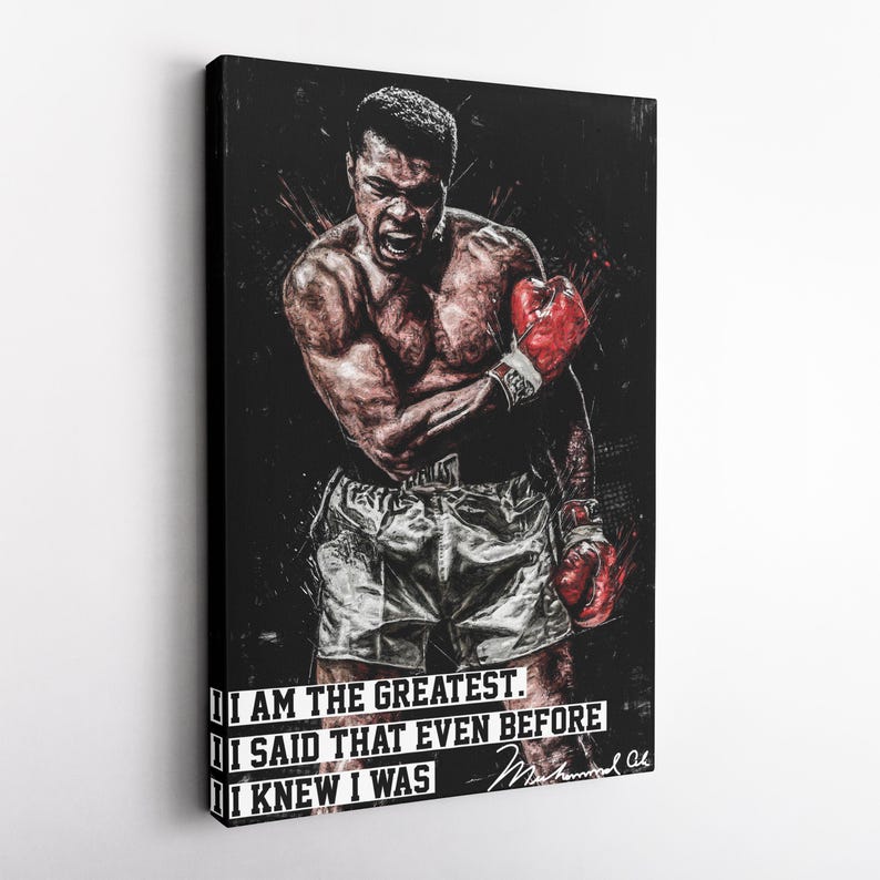 Ali Quote Poster – Inspirational Muhammad Ali Canvas Wall Art ...