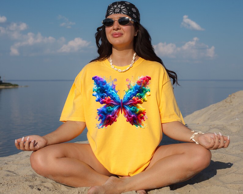 Colorful Neon Butterfly Shirt, Nature, Beautiful Butterfly, for Women ...