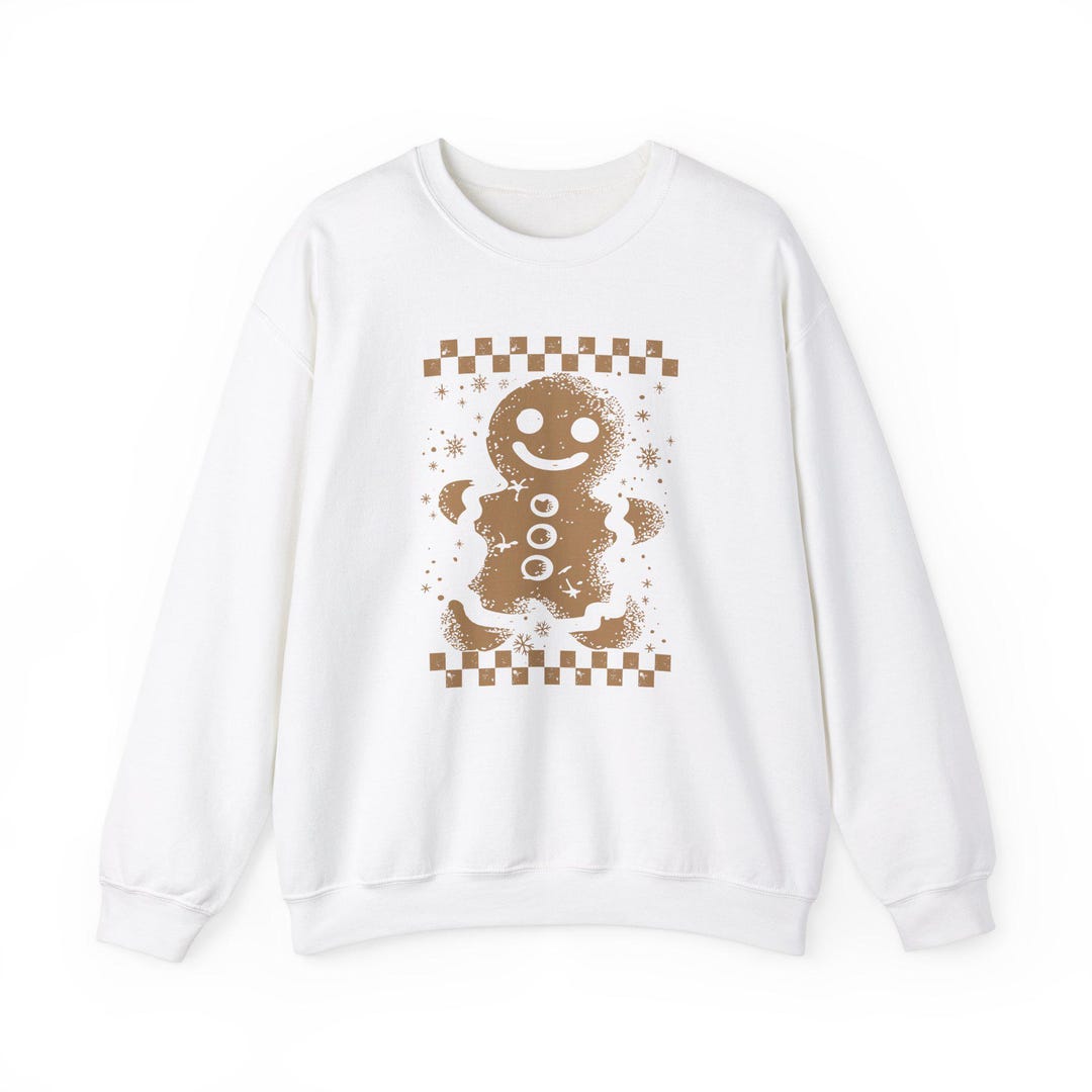 Gingerbread Man Sweatshirt, Christmas Sweatshirt for Women, Gingerbread ...