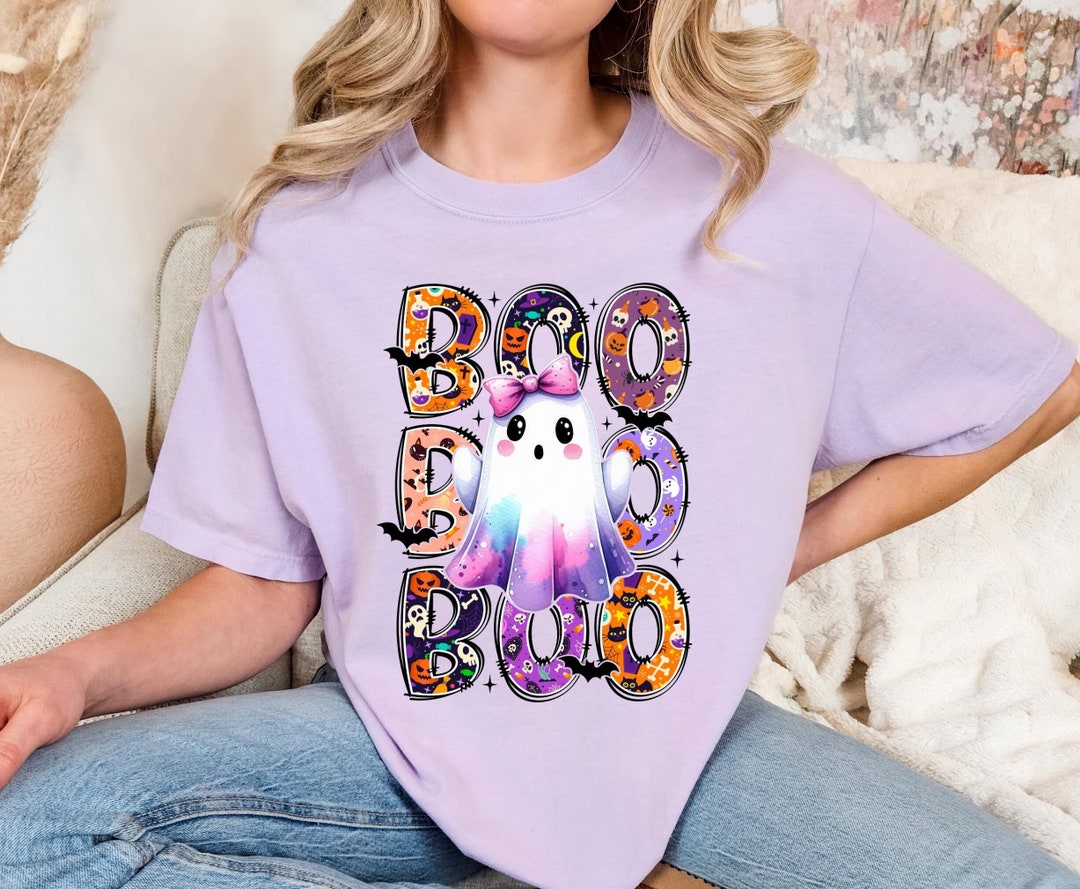 Halloween Boo Ghost T-shirt, Spooky Season Shirt, Halloween Gift, BOO ...