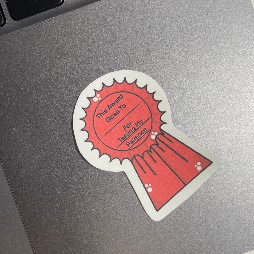 Ribbon Awards Testing My Patience Sticker - Etsy