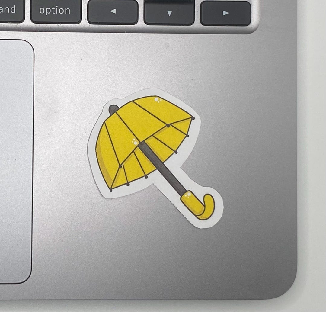 Yellow Umbrella Sticker - Etsy