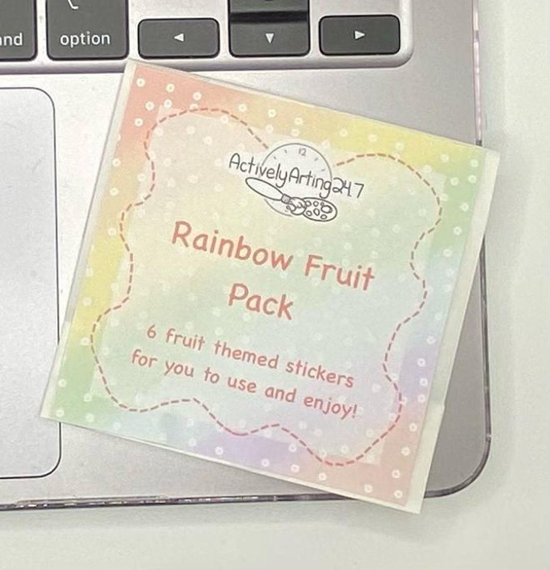 Rainbow Fruit Sticker Pack - Etsy