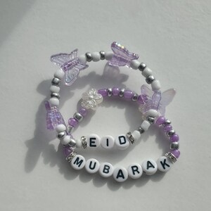 Eid Beaded Bracelets, Eid Mubarak Bead Bracelets, Eid Jewelry Gift ...