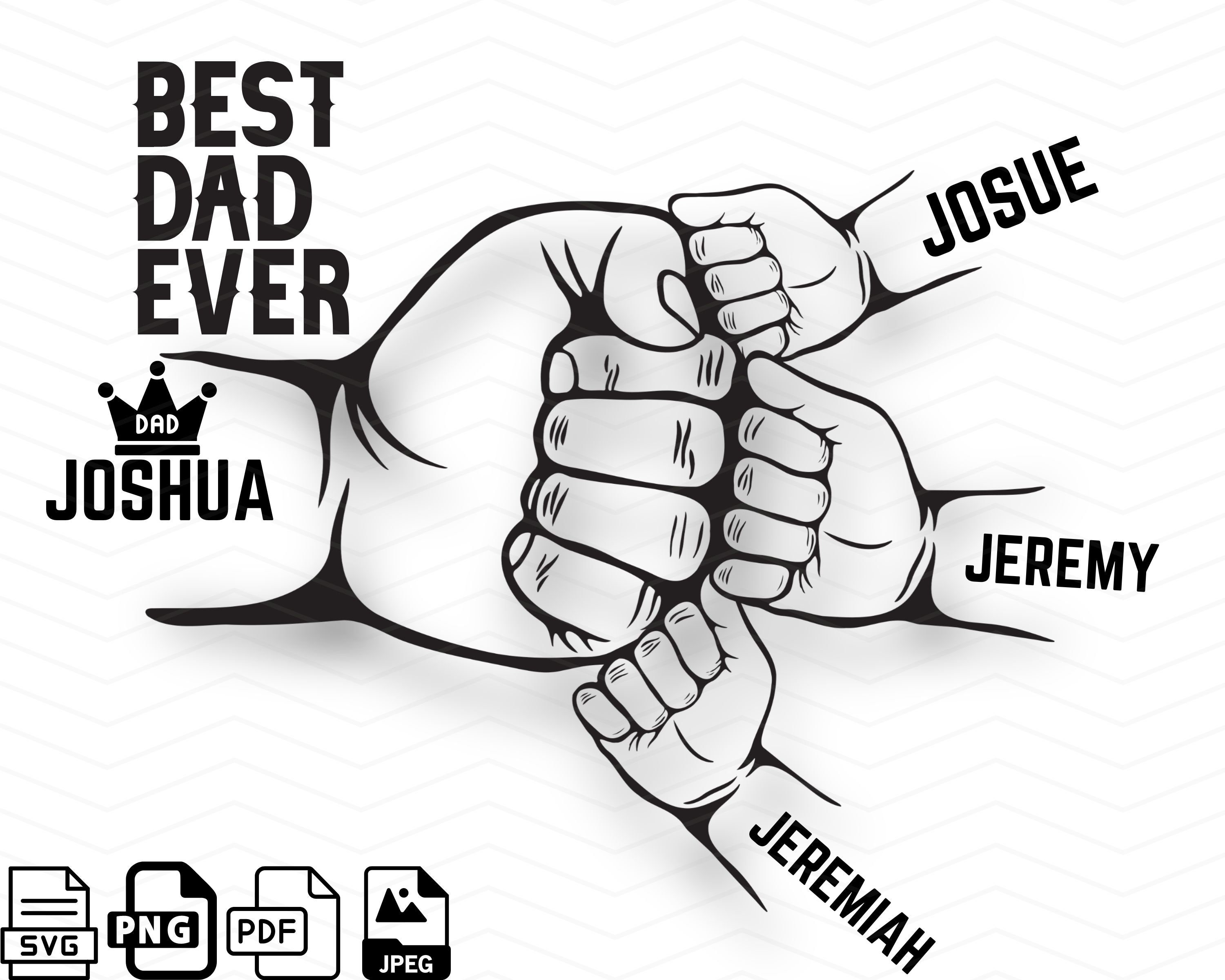 Customize Dad SVG With Hands, Father's Day SVG, Fathers Day Svg Files ...