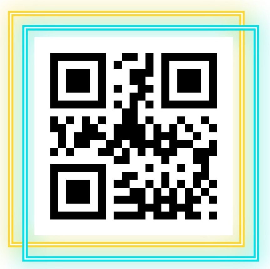 Custom QR Code Template, Personalized QR Code Sign, Fancy Printable ...