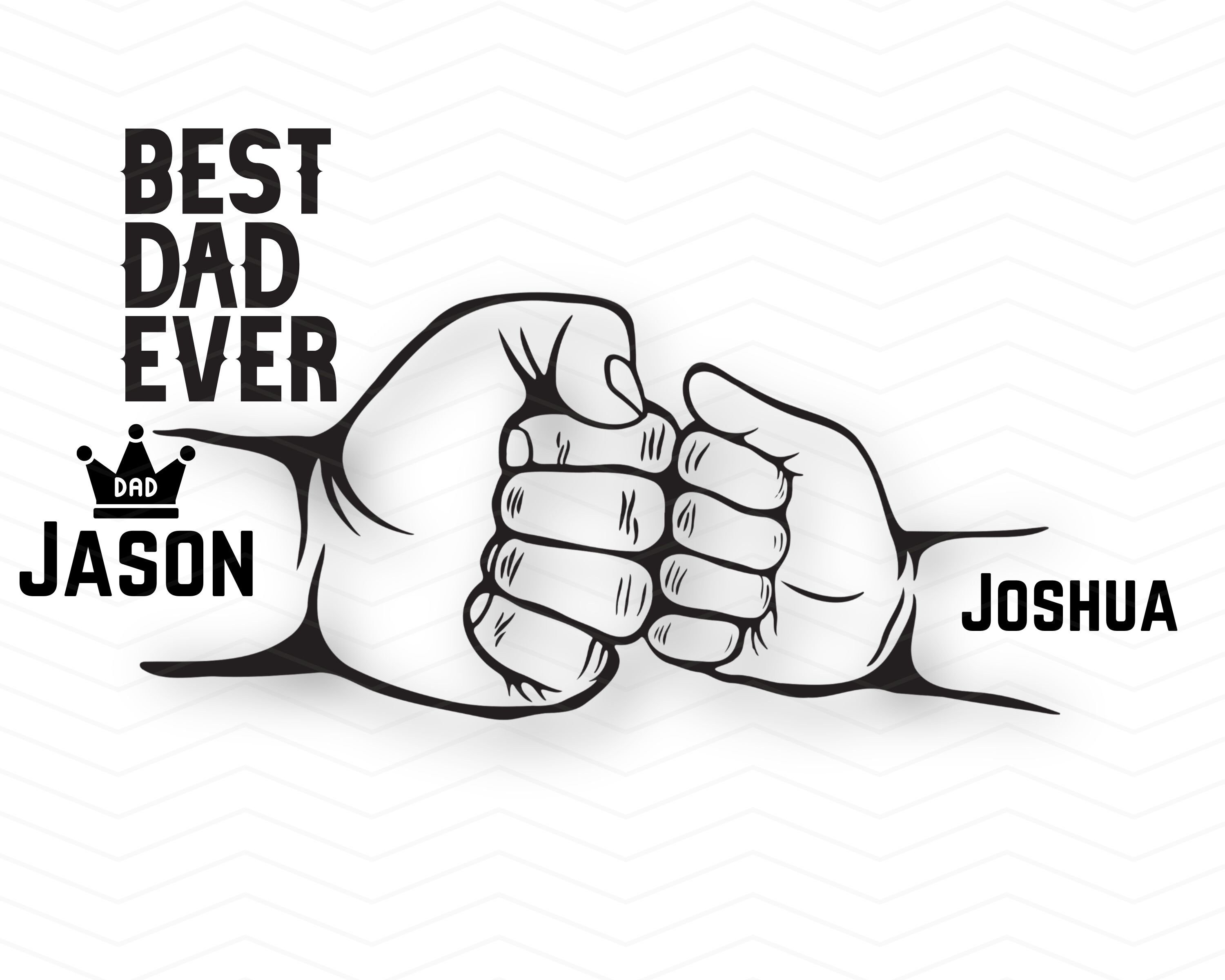 Customize Dad SVG With Hands, Father's Day SVG, Fathers Day Svg Files ...