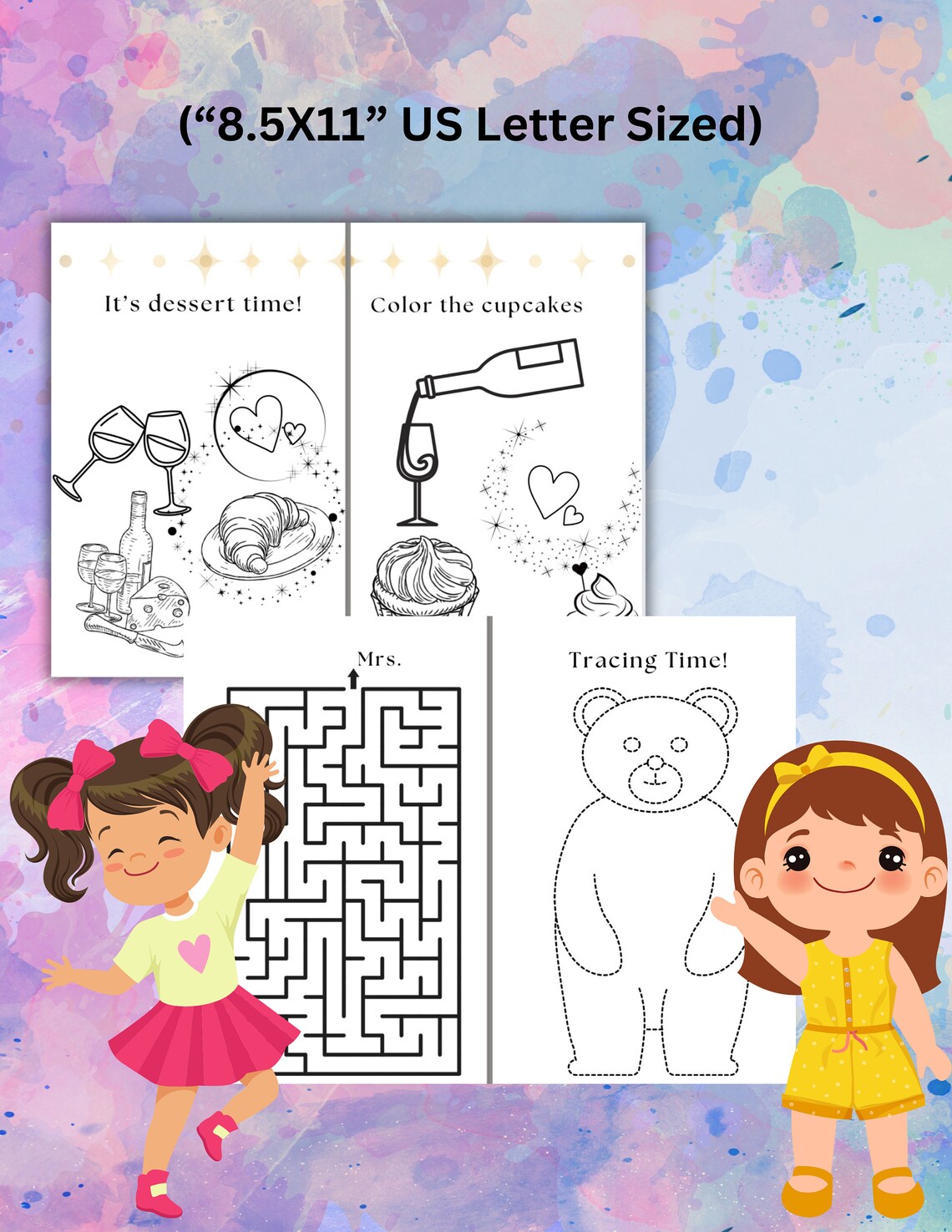 Wedding Customized Kids Coloring Activity Book Worksheets Coloring ...