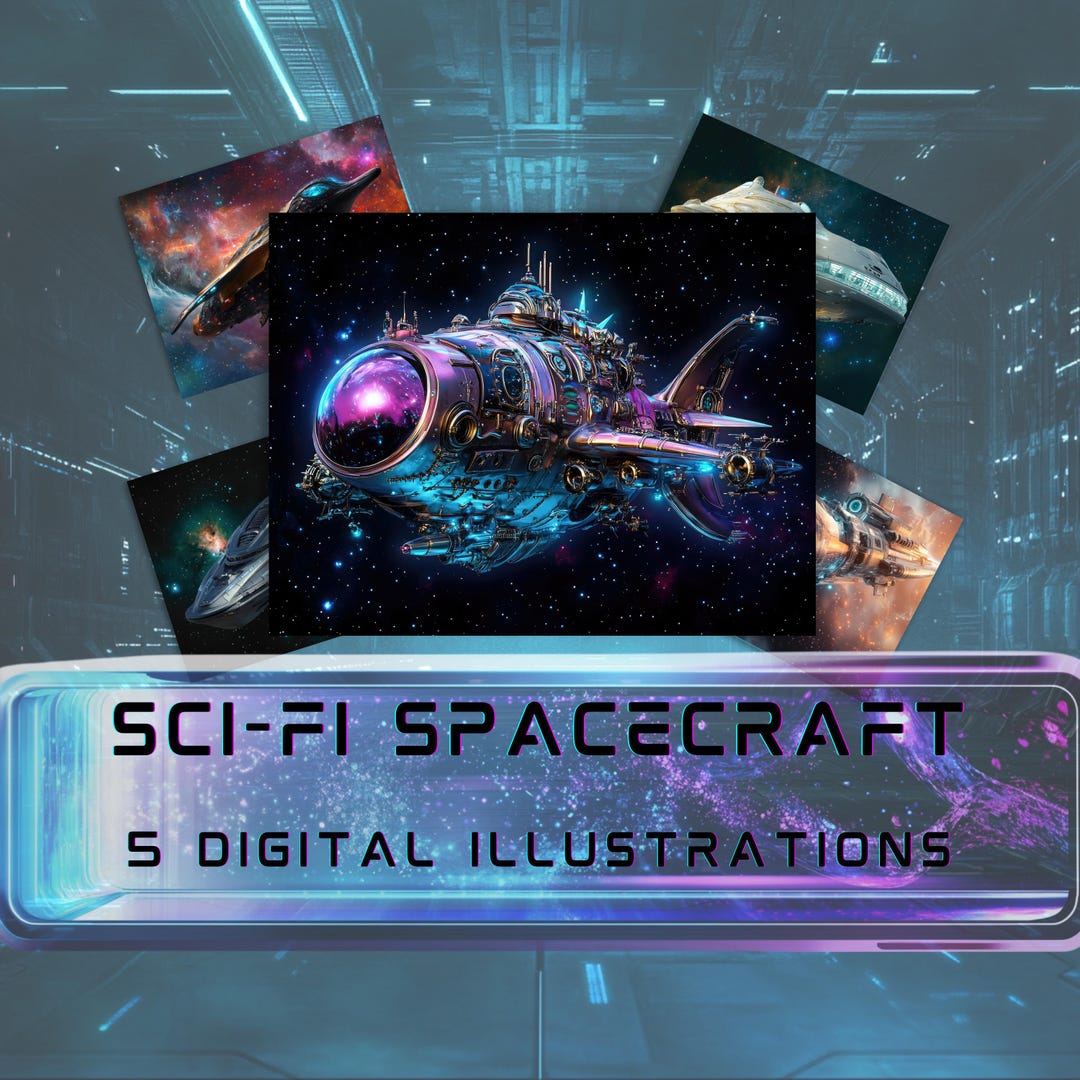 Sci-fi Digital Art X5, Commercial Use, Futuristic Spacecraft ...