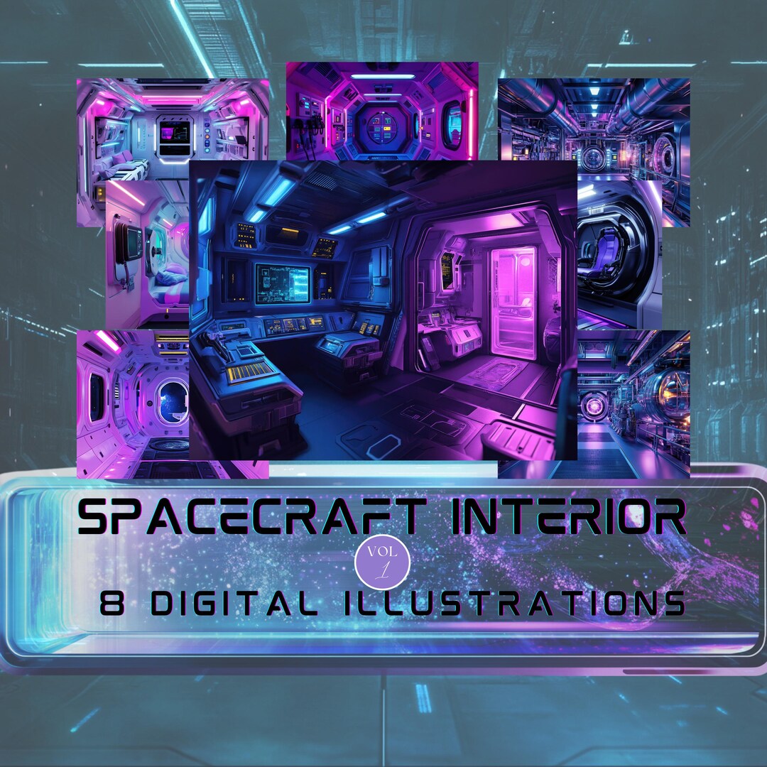 Sci-fi Digital Art X8, Commercial Use, Futuristic Spacecraft ...