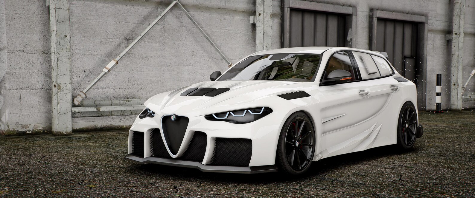 Car 207 Alfa Romeo Giulia Touring Body Kit Fivem Grand Theft Auto 5 ...