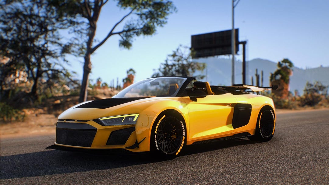 Car 96 Audi R8 Spyder GT4 Street Fivem Grand Theft Auto 5 Optimized Mod ...