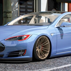 Car 36 Tesla Model S P90 Slammed Fivem Grand Theft Auto 5 Optimized Mod ...