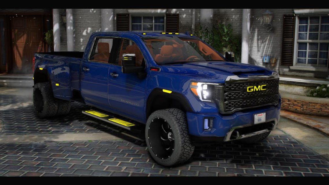Car 120 GMC Sierra 3500 HD Dually Fivem Grand Theft Auto 5 Optimized ...