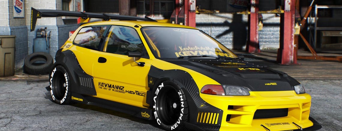 Car 284 Honda Civic Hatchback EG6 Fivem Grand Theft Auto 5 Optimized ...