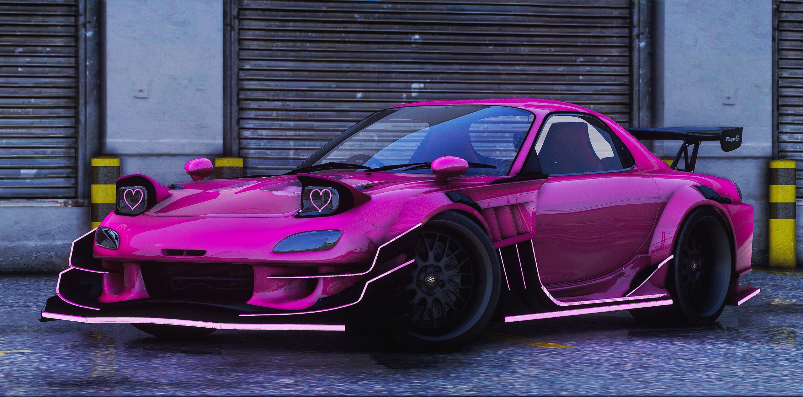 Car 46 Mazda RX7 Widebody Animated Fivem Grand Theft Auto 5 Optimized ...