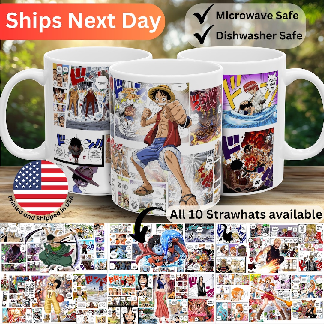 Monkey D. Luffy Mug, Luffy One Piece Mug, Straw Hat Mug, Pirate Mug ...