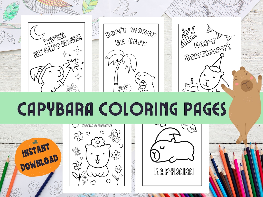 10 Capybara Coloring Pages Cute Capybara Coloring Pages for All Ages ...