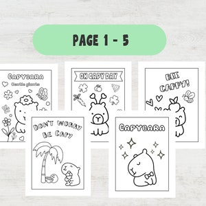 10 Capybara Coloring Pages Cute Capybara Coloring Pages for All Ages ...