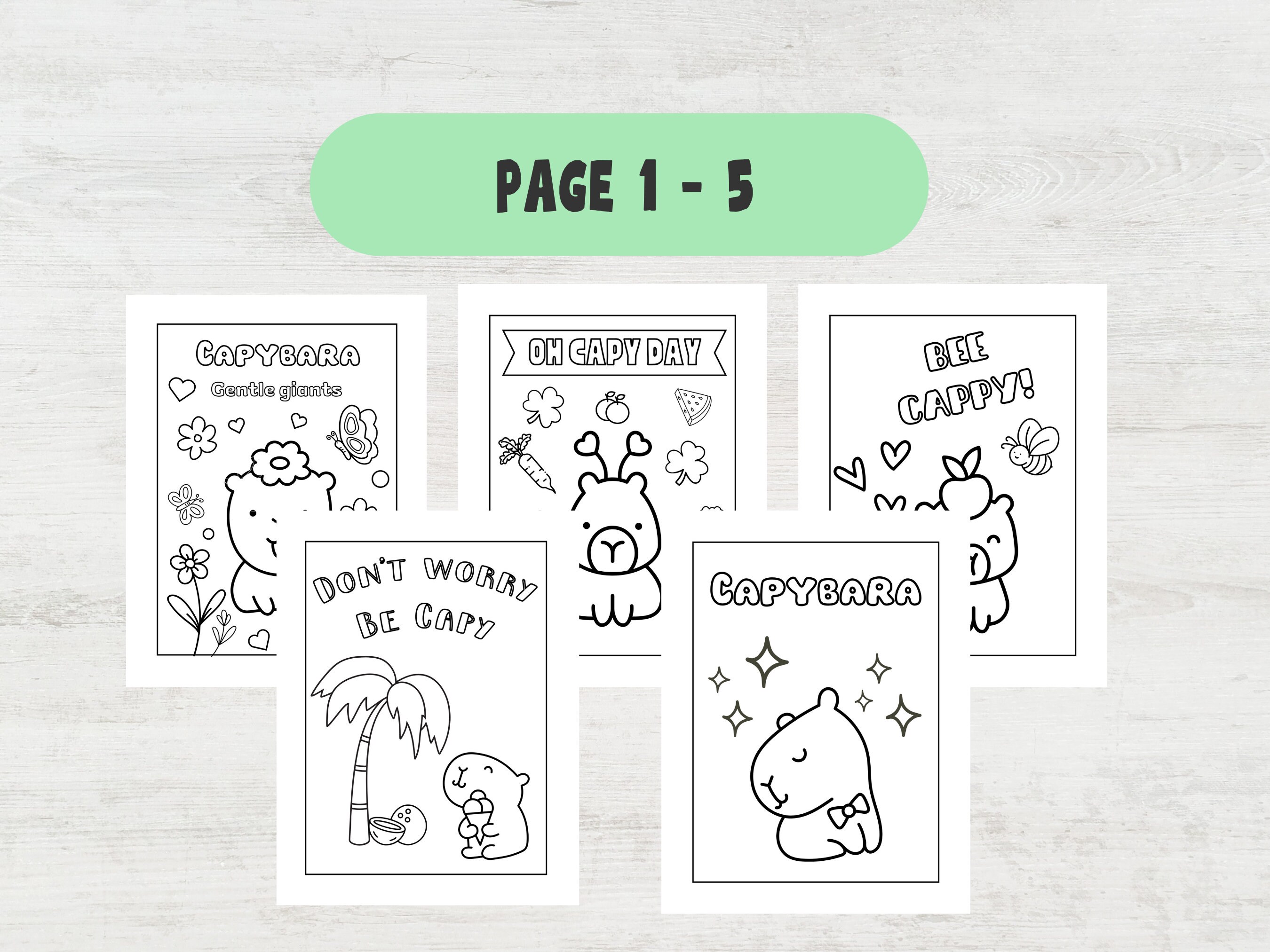 10 Capybara Coloring Pages Cute Capybara Coloring Pages for All Ages ...