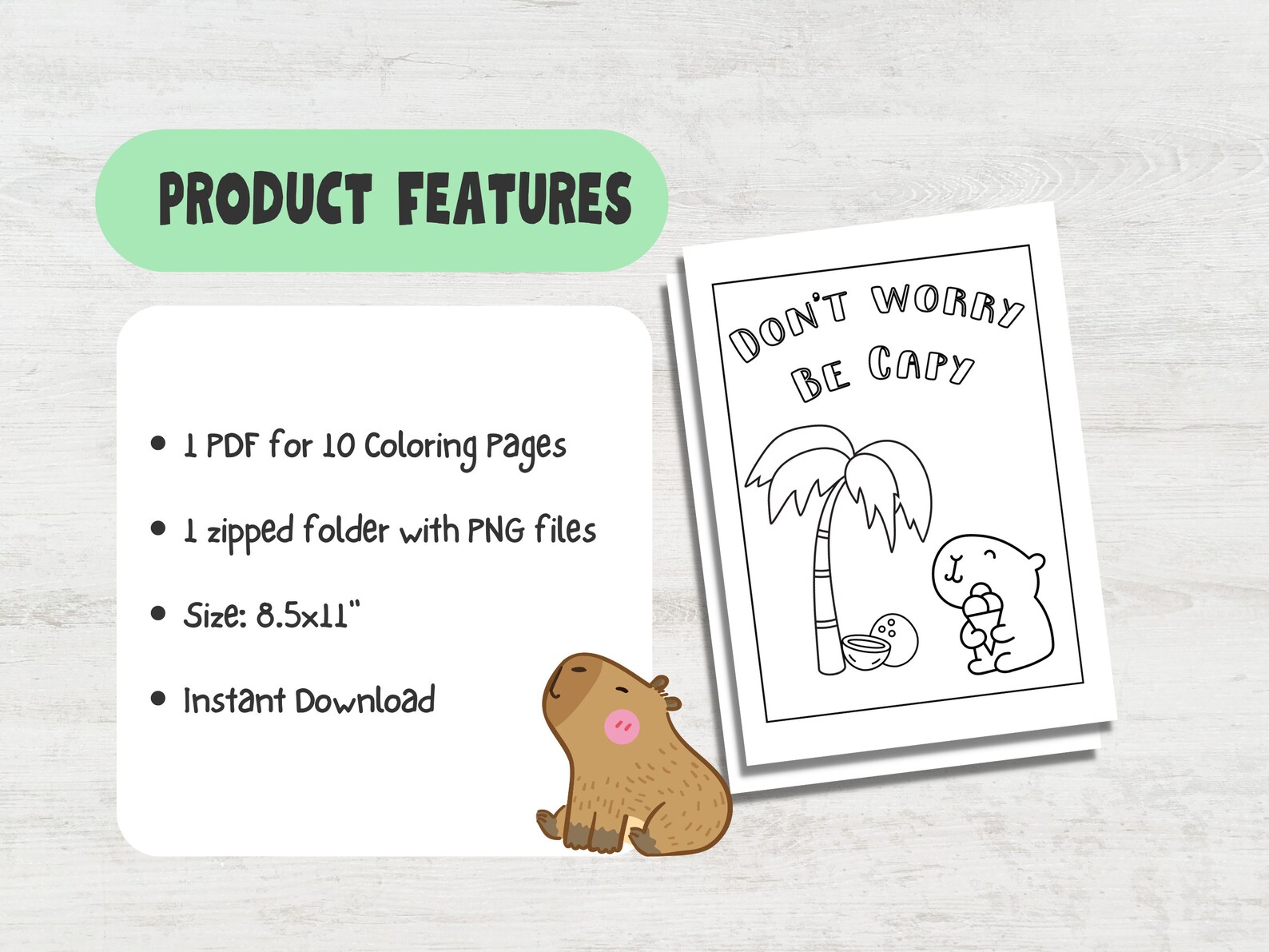 10 Capybara Coloring Pages Cute Capybara Coloring Pages for All Ages ...