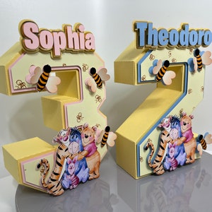Pooh Bear 3D Letters - Pooh Birthday - Pooh Baby Shower - Winnie the ...
