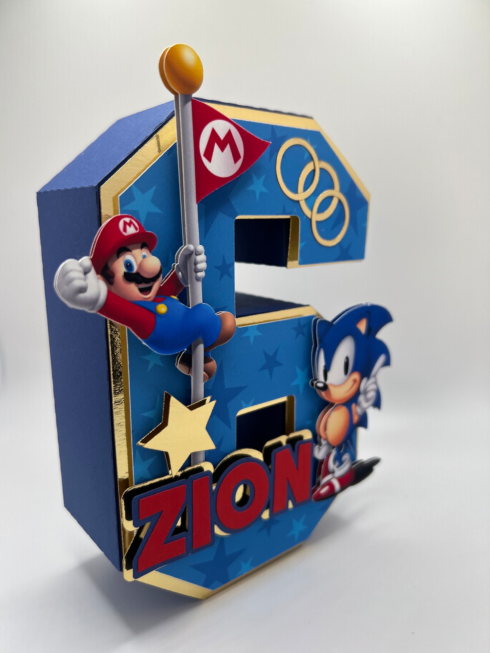 Sonic and Mario Cake Topper - Sonic Mario Cake Decor - Etsy